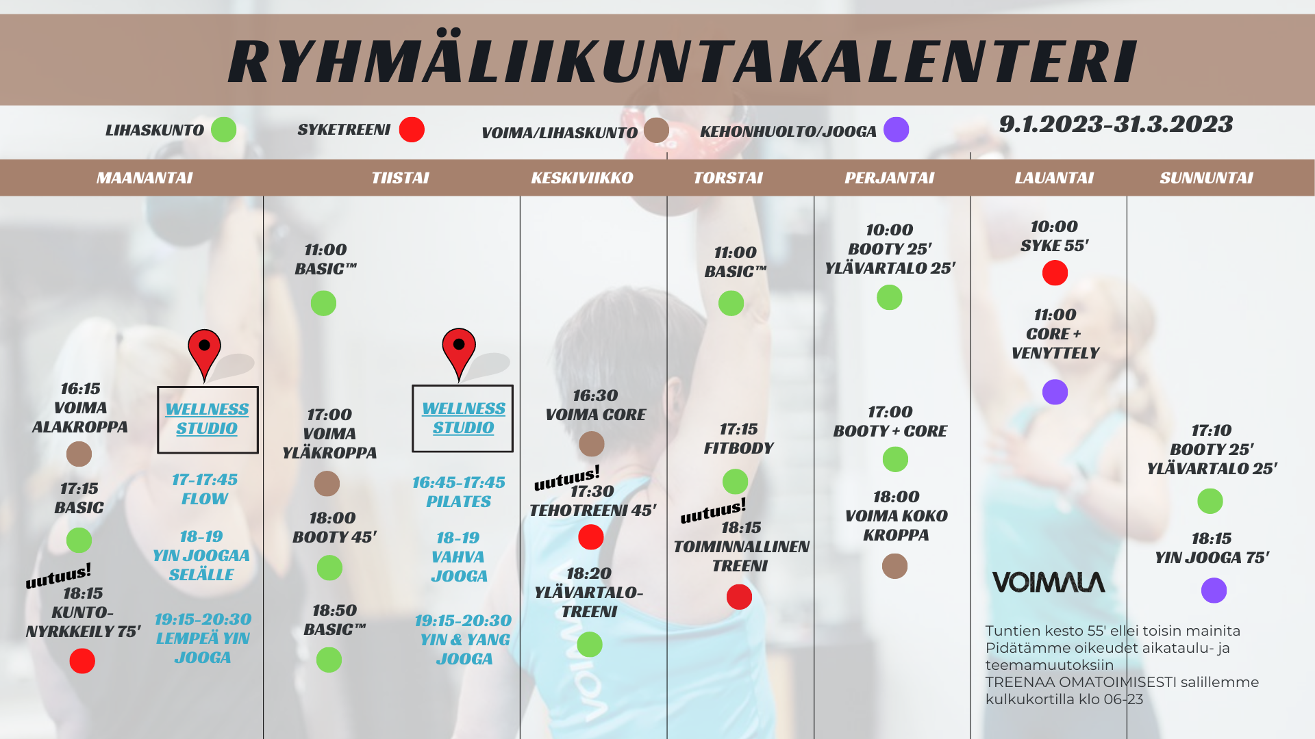 Lukujärjestys kevät 2023 - Voimala